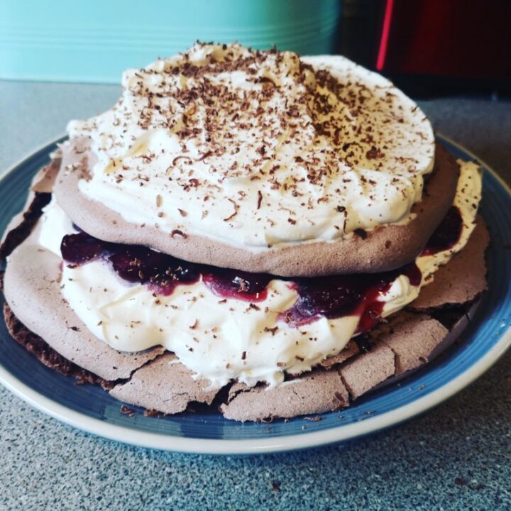 Cherry Chocolate Pavlova Recipe : Me, Annie Bee.